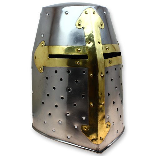 Crusader Great Helm Medieval Knights Templar Helmet Armor - Carbon ...