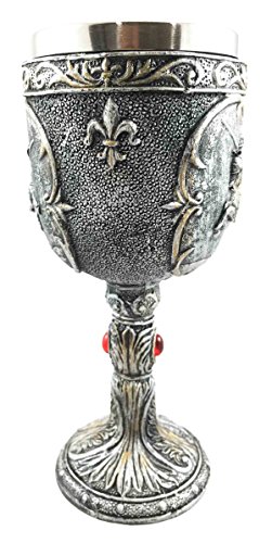 Medieval Horse Knight Chivalry Royal Design Wine Drink Goblet Chalice ...