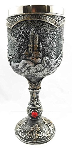 Medieval Royal Charging Horse Knight Chivalry Wine Drink Goblet Chalice ...