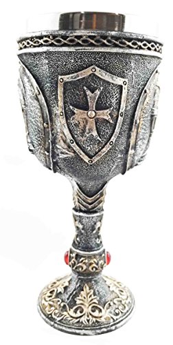 Medieval Royal Knight Chivalry Suit of Armor Wine Drink Goblet Chalice ...